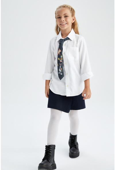 DeFacto Kız Çocuk Okula Dönüş Şort Etek Twill Etek X7476A622AU