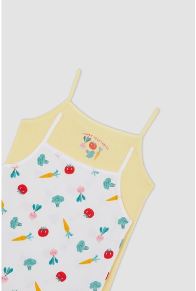 DeFacto Kız Çocuk Defacto Fit Regular Fit 2'li Atlet Y9267A622AU