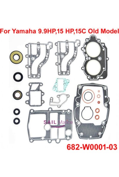 Amic Marine 15HP Dıştan Takma Conta Takımı 682-W0001-03 Yamaha 15C Eski Model - Siyah (Yurt Dışından) Amic Marine 15HP Dıştan Takma Conta Takımı 682-W0001-03 Yamaha 15C Eski Model - Siyah (Yurt Dışından)