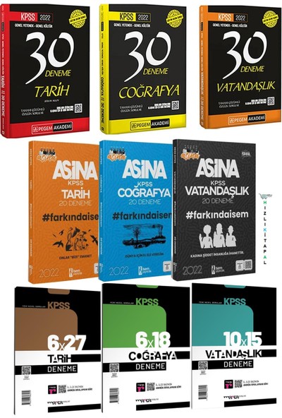 Pegem Yayınları Pegem - İsem - Marka KPSS Vadandaşlık - Tarih - Coğrafya 172 Adet Deneme Seti Pegem Yayınları Pegem - İsem - Marka KPSS Vadandaşlık - Tarih - Coğrafya 172 Adet Deneme Seti
