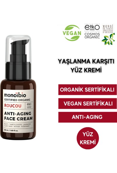 Monoibio Organik Roucou Yaşlanma Karşıtı Yüz Kremi - Kırışıklık Karşıtı Cilt Bakım - Vegan Monoibio Organik Roucou Yaşlanma Karşıtı Yüz Kremi - Kırışıklık Karşıtı Cilt Bakım - Vegan