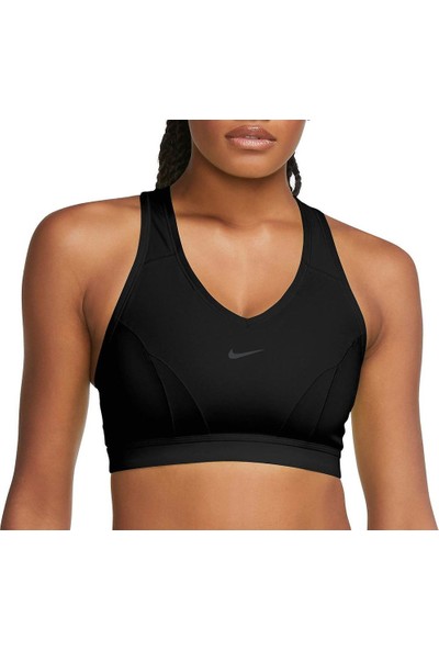 Nike Dri-Fit Swoosh Icon Clash Destekli Tek Parça Ped V Yaka Spor Kadın BÜSTIYER-CZ7712-010 Nike Dri-Fit Swoosh Icon Clash Destekli Tek Parça Ped V Yaka Spor Kadın BÜSTIYER-CZ7712-010