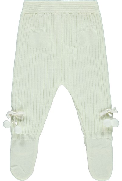 Civil Baby Civil Kız Bebek Triko Patikli Tek Alt 3-12 Ay Ekru