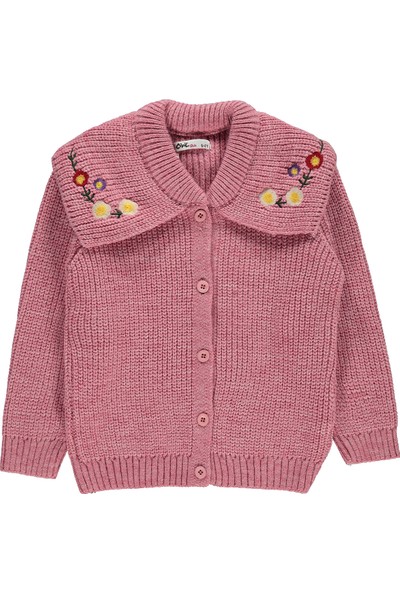 Civil Girls Kız Çocuk Triko Hırka 6-9 Yaş Gül Kurusu