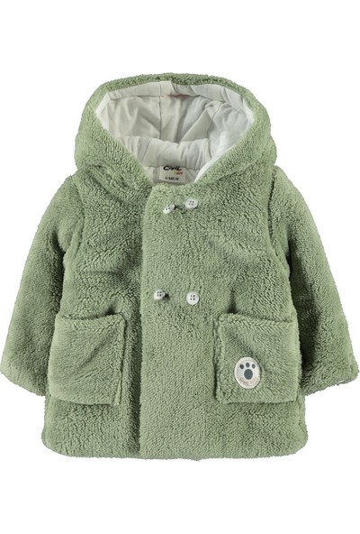 Civil Baby Erkek Bebek Kapüşonlu Peluş Mont 6-18 Ay Haki Civil Baby Erkek Bebek Kapüşonlu Peluş Mont 6-18 Ay Haki