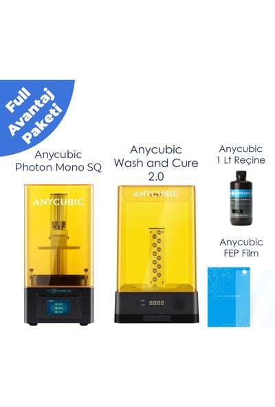 Anycubic Photon Mono Sq Sla 3D Yazıcı Full Avantaj Paketi Anycubic Photon Mono Sq Sla 3D Yazıcı Full Avantaj Paketi