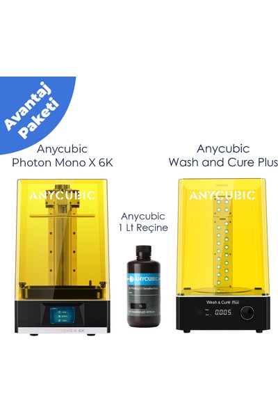 Anycubic Photon Mono x 6k Sla 3D Yazıcı Büyük Avantaj Paketi Anycubic Photon Mono x 6k Sla 3D Yazıcı Büyük Avantaj Paketi