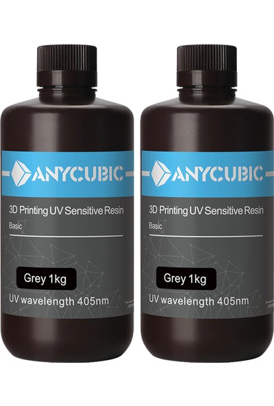 Anycubic Uv 2x Reçine 1 kg - Gri 2li Kutu Anycubic Uv 2x Reçine 1 kg - Gri 2li Kutu