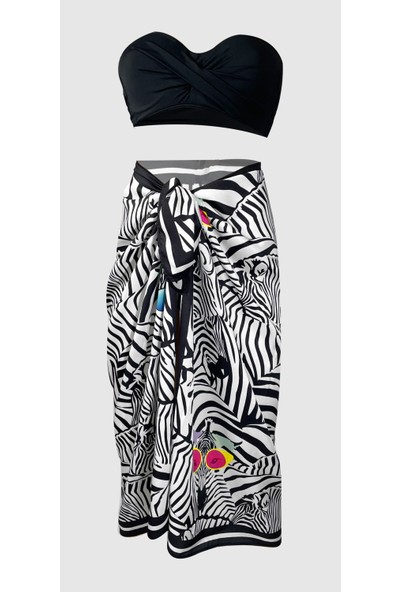 Bolder Lana- Gözlüklü Zebra Desen Pareo Iç Göstermeyen Parlak KUMAŞ-95CM*145CM Bolder Lana- Gözlüklü Zebra Desen Pareo Iç Göstermeyen Parlak KUMAŞ-95CM*145CM