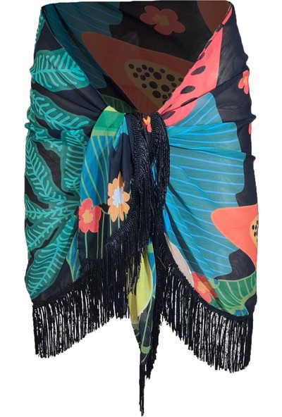 Bolder Kadın Püsküllü Mango Desen Pareo Bolder Kadın Püsküllü Mango Desen Pareo