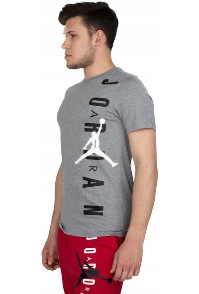 Nike Jordan Jumpman Air Stretch Crew Tee Logolu Gri Tişört DA9622-091