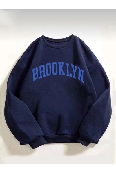 Afro Giyim Kadın Oversize Brooklyn Baskılı Sweatshirt Afro Giyim Kadın Oversize Brooklyn Baskılı Sweatshirt