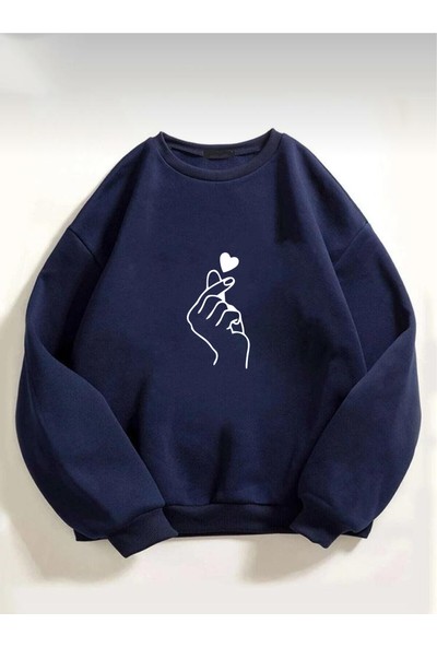 Afro Giyim Kaıdın Oversize Kalp Tutan El Baskılı Sweatshirt Afro Giyim Kaıdın Oversize Kalp Tutan El Baskılı Sweatshirt