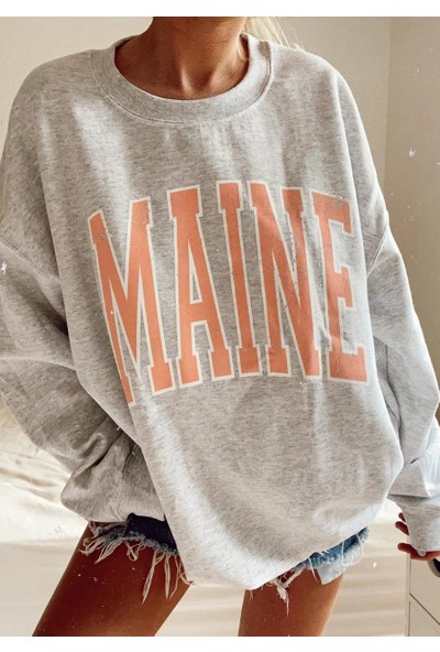 Afro Giyim Afrogiyim Gri Yazılı Sweatshirt Afro Giyim Afrogiyim Gri Yazılı Sweatshirt