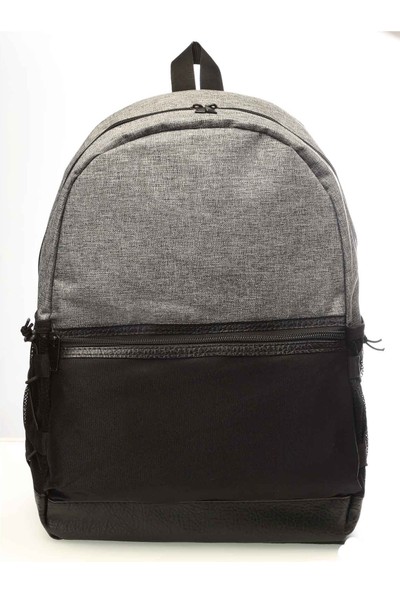 Beutel Backpack Gri Siyah Unisex Sırt Çantası BP-SC005