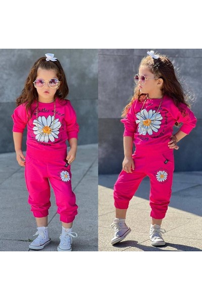 BY Asaf Kids Papatya Kız Takım Pembe