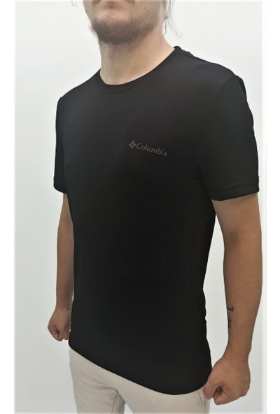 Columbia Siyah Renk Petekli Dalgıç Kumaş Slim Fit Erkek Tshirt Columbia Siyah Renk Petekli Dalgıç Kumaş Slim Fit Erkek Tshirt