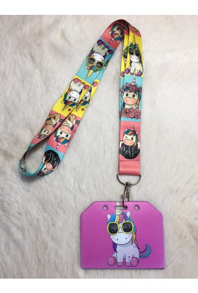 Hediyebum Unicorn Boyun Askısı ve Yan Kartlık