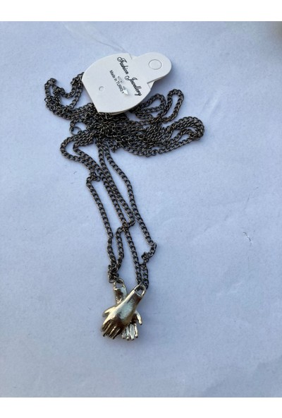 Color Mood Rodyum Sevgili Kolyesi El Ele Tutuşan Mıknatıslı Figür