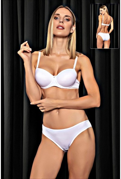 Holy Shawties Kadın Dolgusuz Balenli Beyaz Sütyen Takım Holy Shawties Kadın Dolgusuz Balenli Beyaz Sütyen Takım