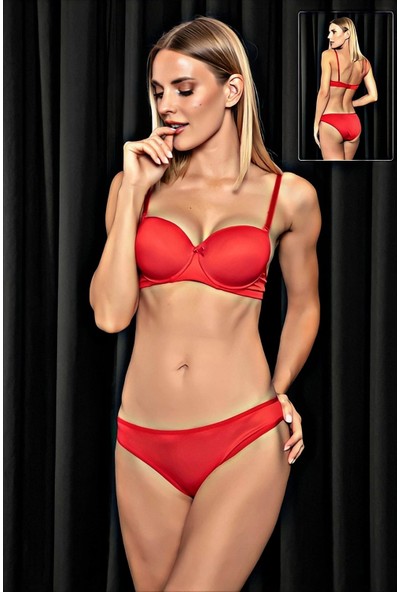 Holy Shawties Kadın Dolgusuz Balenli Kırmızı Sütyen Takım Holy Shawties Kadın Dolgusuz Balenli Kırmızı Sütyen Takım