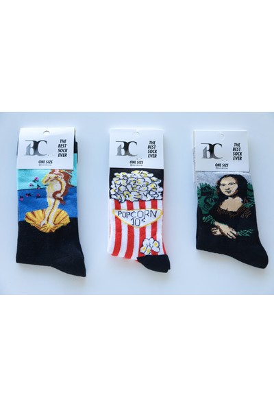 3 Çift Unisex Moda Soket Pamuklu Çorap 3 Çift Unisex Moda Soket Pamuklu Çorap