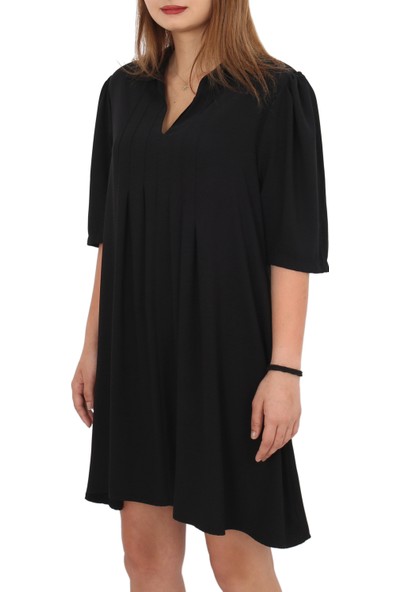 Valenka Siyah Şifon Elbise