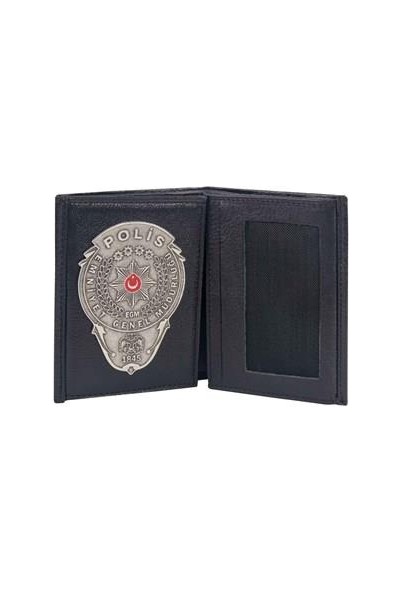 Polis Cüzdanı Parlak Gri Rozetli Cüzdan Polis Cüzdanı Parlak Gri Rozetli Cüzdan