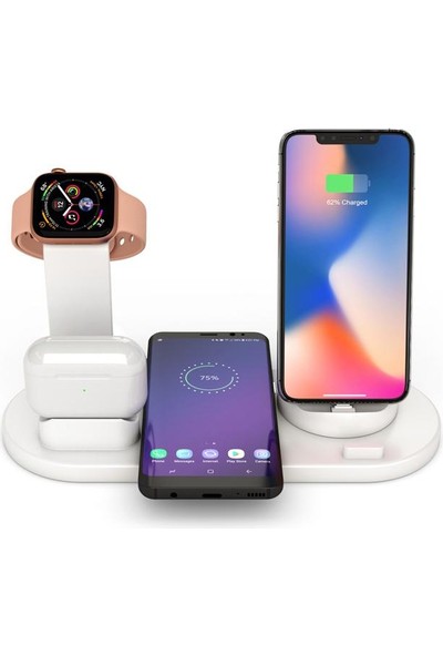 Nanopro Şarj Istasyonu Kablosuz Şarj Cihazı Apple Watch Airpods ve Tüm Telefonlarla Uyumlu Nanopro Şarj Istasyonu Kablosuz Şarj Cihazı Apple Watch Airpods ve Tüm Telefonlarla Uyumlu