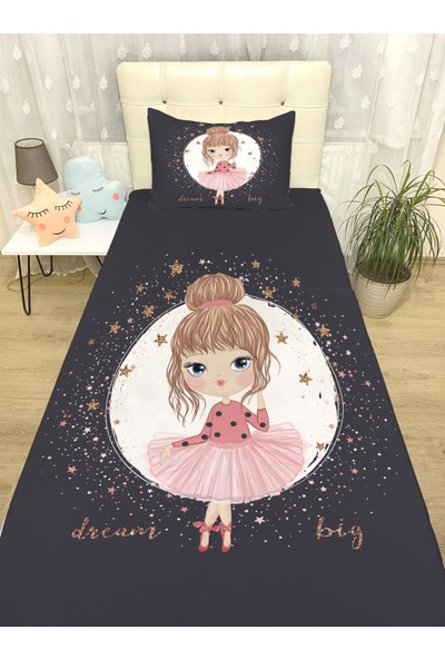 Evpanya Dream Big Prenses Lacivert Desenli Yatak Örtüsü ve Yasktık Kılıfı Evpanya Dream Big Prenses Lacivert Desenli Yatak Örtüsü ve Yasktık Kılıfı