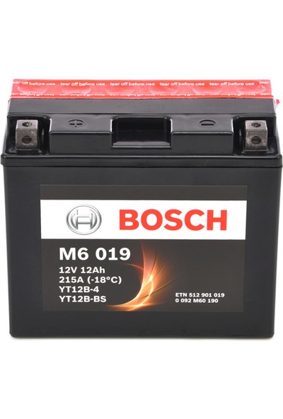 Bosch M6019 YT12B-BS 12 V 12 Amper Motosiklet Akü Bosch M6019 YT12B-BS 12 V 12 Amper Motosiklet Akü