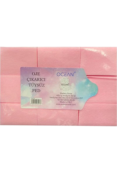 Muggio Oje Çıkarıcı Tüysüz Ped Tırnak Temizleme Mendili