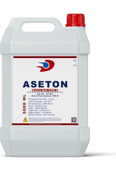 Dolar Kimya Saf Aseton Oje Temizleyici 5 lt Dolar Kimya Saf Aseton Oje Temizleyici 5 lt