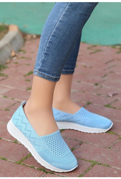 Toly Bebe Mavisi Triko Babet Ayakkabı Toly Bebe Mavisi Triko Babet Ayakkabı