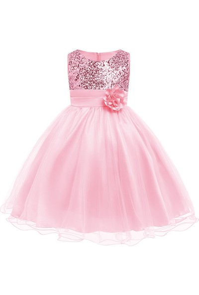 Moda Sitesi Kız Çocuk Pullu Payetli Abiye Elbise