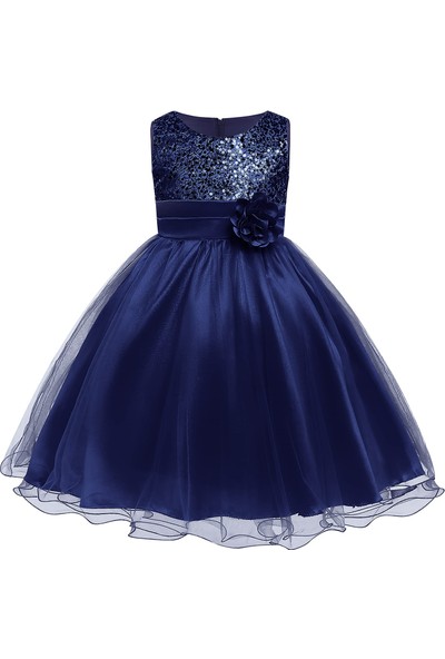 Moda Sitesi Kız Çocuk Pullu Payetli Abiye Elbise