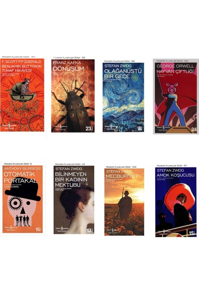 Hayvan Çiftliği - Otomatik Portakal - Mecburiyet - Dönüşüm - ve Diğerleri 8'li Kitap Seti Hayvan Çiftliği - Otomatik Portakal - Mecburiyet - Dönüşüm - ve Diğerleri 8'li Kitap Seti