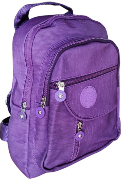 Sweet Polo Mor Ön Fermuarlı Cepli Sırt Çantası Sweet Polo Mor Ön Fermuarlı Cepli Sırt Çantası
