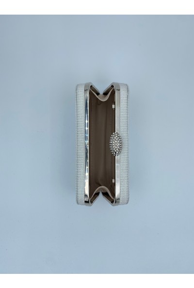 Collectiva Simli Platin Kasalı Abiye Kadın Çanta Collectiva Simli Platin Kasalı Abiye Kadın Çanta