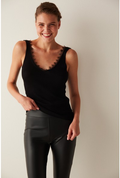 Penti Siyah Ribbed Tricot Body Penti Siyah Ribbed Tricot Body