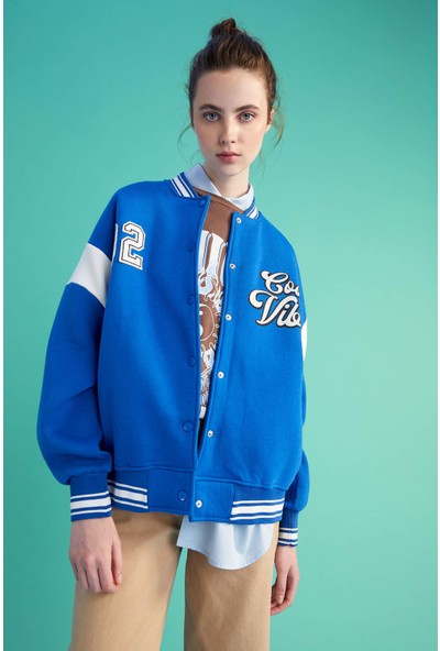 DeFacto Regular Fit Bisiklet Yaka Kalın Kumaş Bomber Ceket Y4508AZ22WN DeFacto Regular Fit Bisiklet Yaka Kalın Kumaş Bomber Ceket Y4508AZ22WN