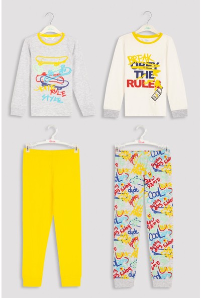 Penti Çok Renkli Graffiti 2li Pijama Takımı