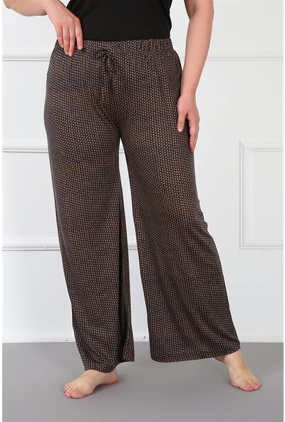 Akbeniz Akb Kadın Pamuklu Büyük Beden Bol Paça Pantolon 210026