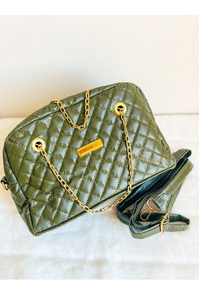 Chanta Kapitone Zincir Askılı El ve Omuz Çantası