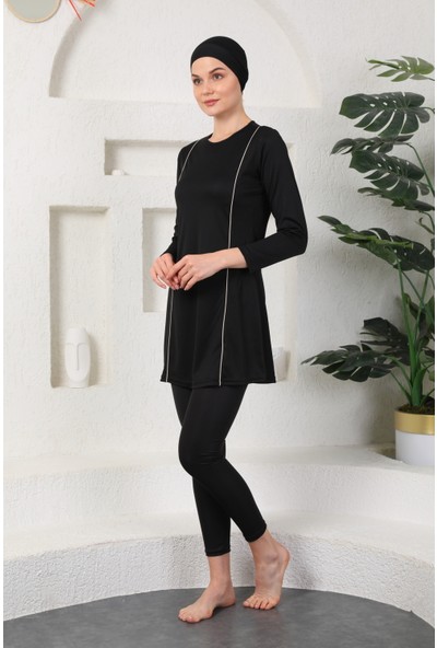 Medipek Tam Kapalı Tesettür Mayo Siyah My Yüz