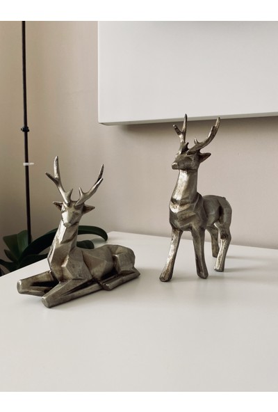 Koss Craft 2'li Prizma Geyik Ev Dekoratif Aksesuar Obje Biblo