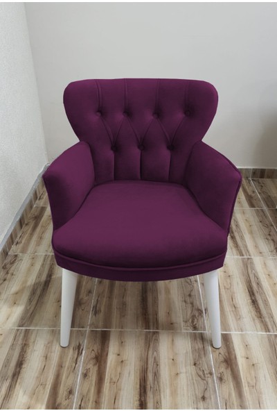 Kayser Home Berjer - Tekli Koltuk - Düz Renk Babyface Kumaş - Ahşap Beyaz Ayak Kayser Home Berjer - Tekli Koltuk - Düz Renk Babyface Kumaş - Ahşap Beyaz Ayak