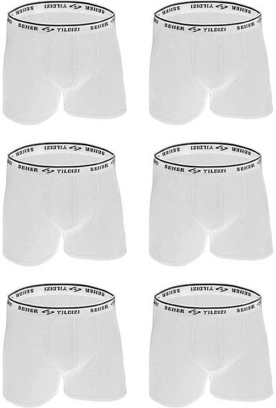 Seher Yıldızı Likralı Erkek Boxer 0060 6 Lı | Beyaz Seher Yıldızı Likralı Erkek Boxer 0060 6 Lı | Beyaz