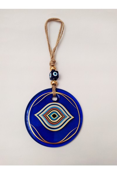 Vakida Shop Desenli, Hasır Ipli 10X10 cm Cam Nazar Boncuk Duvar Süsü Vakida Shop Desenli, Hasır Ipli 10X10 cm Cam Nazar Boncuk Duvar Süsü