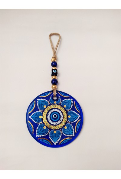 Vakida Shop Desenli, Hasır Ipli 13X13 cm Cam Nazar Boncuk Duvar Süsü Vakida Shop Desenli, Hasır Ipli 13X13 cm Cam Nazar Boncuk Duvar Süsü